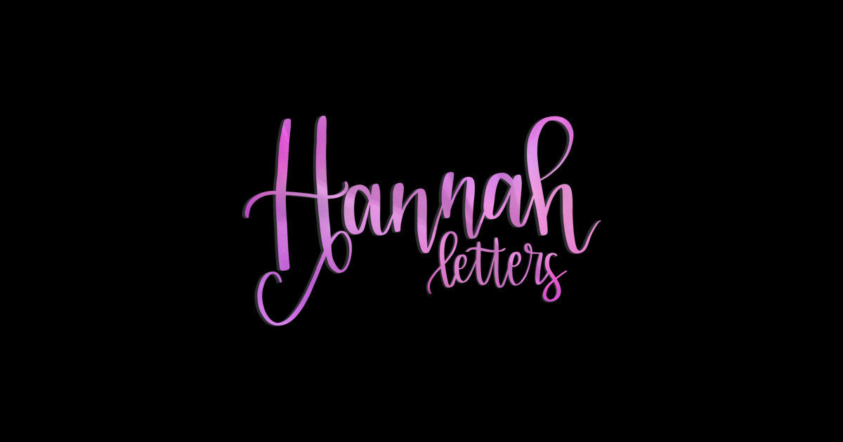 Hannah letters logo - Hannah Letters Logo - Sticker | TeePublic