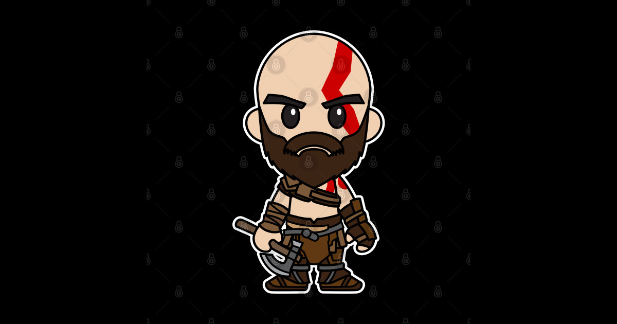 Chibi Kratos - God Of War - Sticker | TeePublic