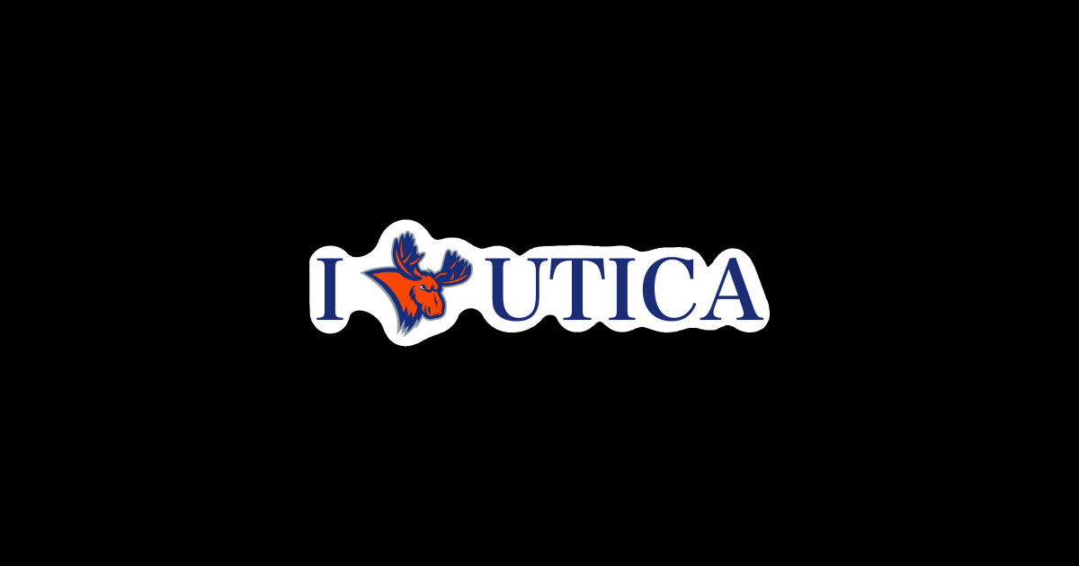 I HEART UTICA (with UC logo) - Utica - Sticker | TeePublic
