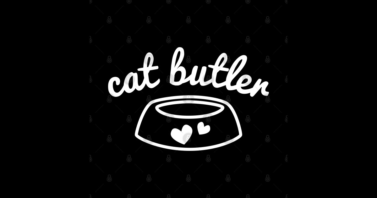 Cat Butler (Black) - Cat Butler - Sticker | TeePublic