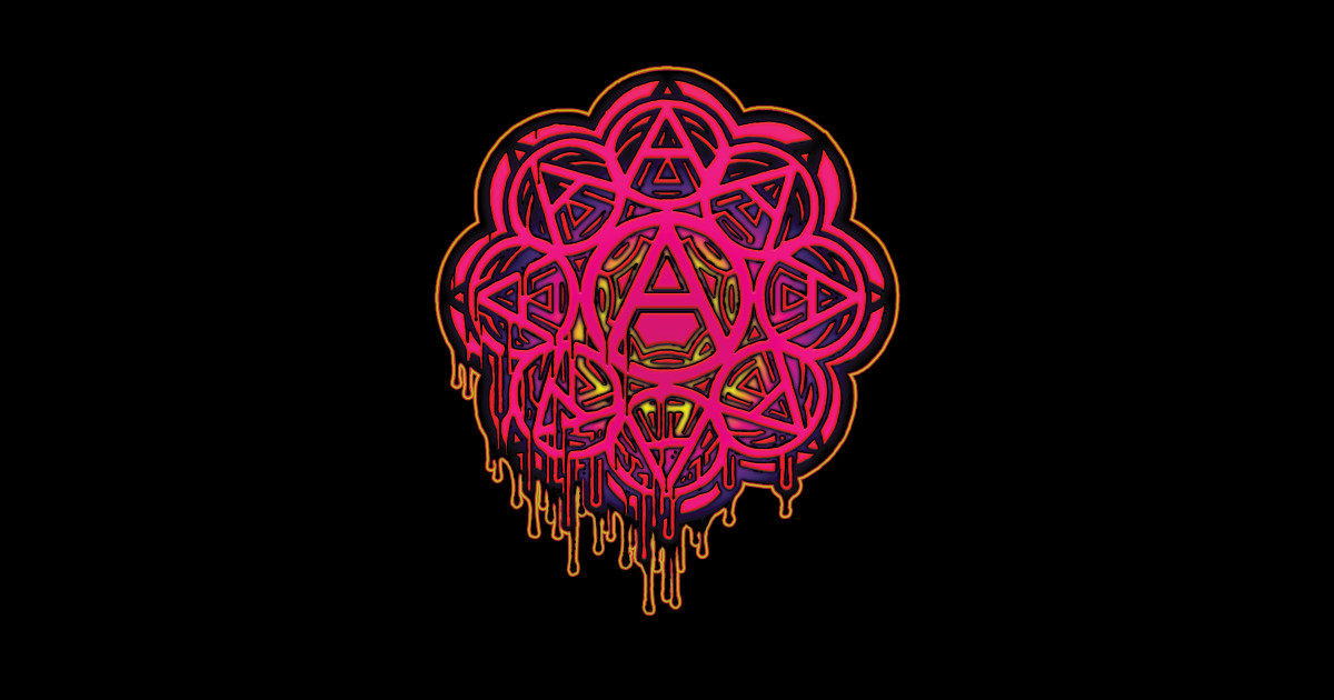 Anarcho Flower Hot Pink Graffiti - Anarchy - Sticker | TeePublic