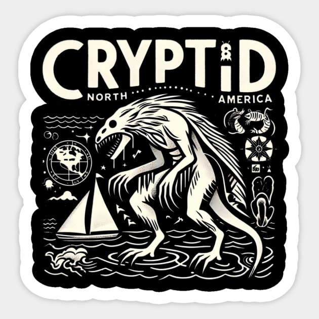 Cryptids of North America - Cryptid - Sticker | TeePublic