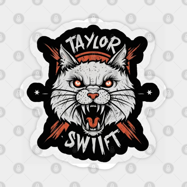 Angry Cat Swift - Death Metal - Sticker | TeePublic