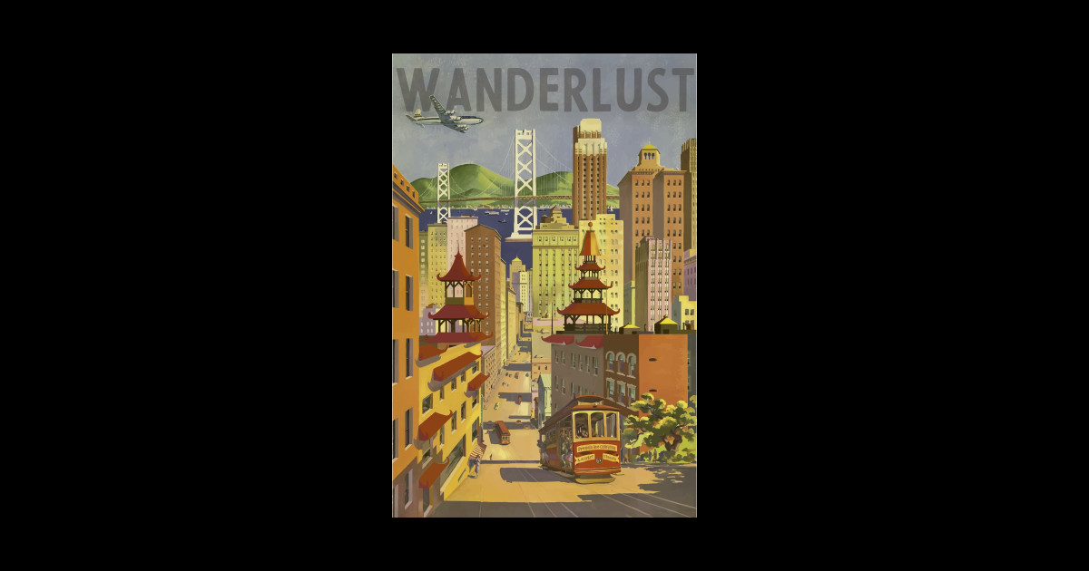 Vintage Wanderlust - Wanderlust - Sticker | TeePublic