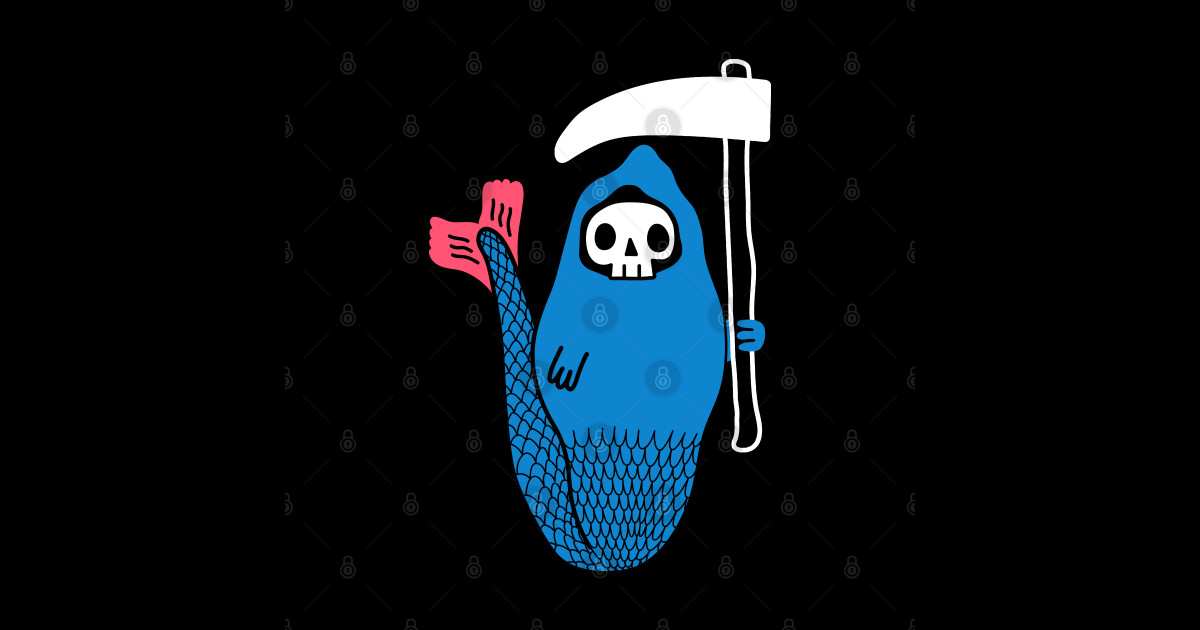 Mermaid Death Skull - Death - Magnet | TeePublic