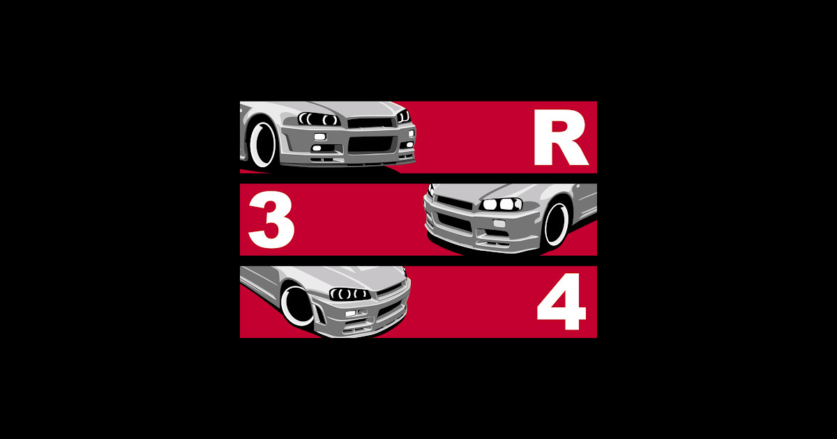 NISSAN GT-R34 SKYLINE - Nissan Skyline Gtr R34 - Magnet | TeePublic
