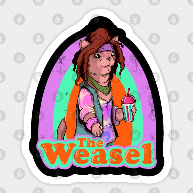 The Weasel - 90s - Sticker | TeePublic