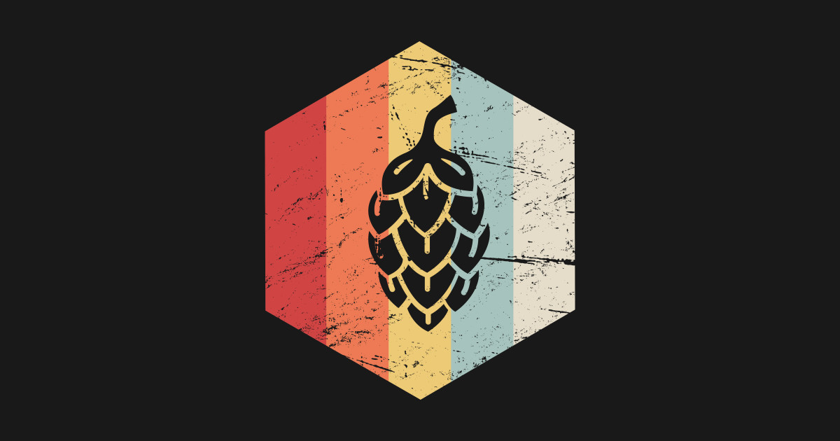 Retro Hops & Homebrew Beer - Hops - T-Shirt | TeePublic