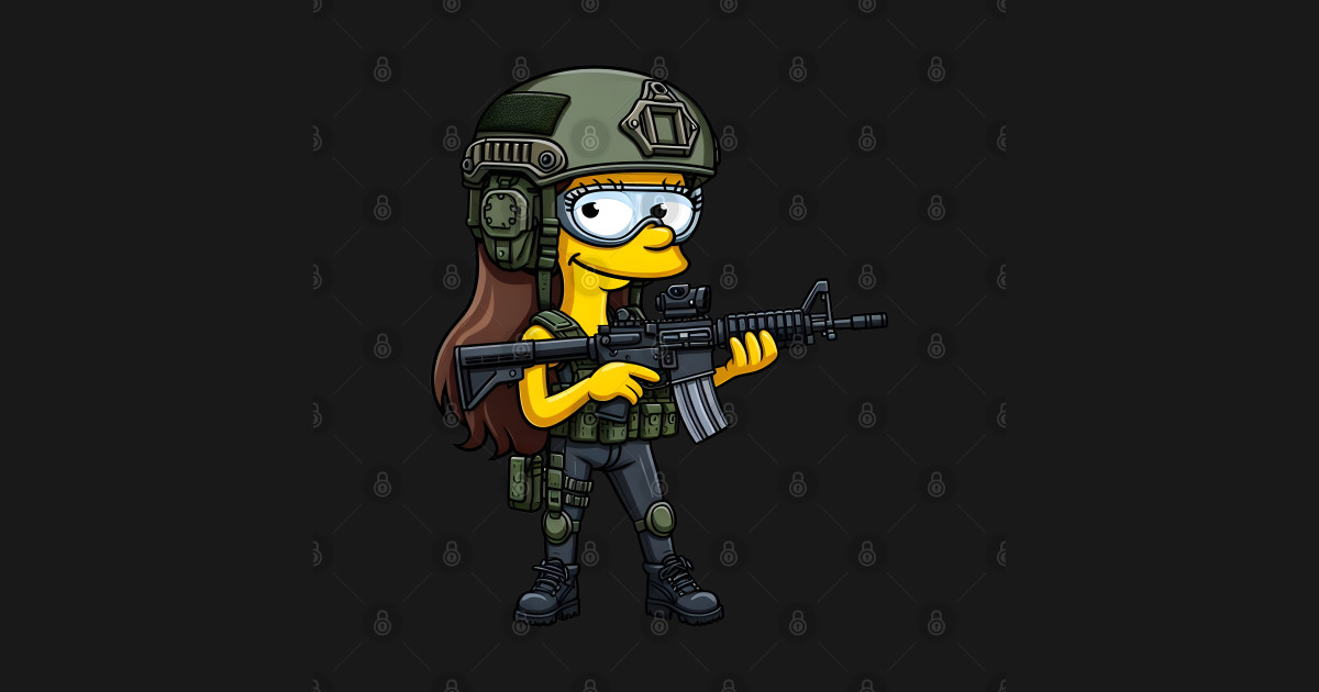 Tactical Yellow People - Simpson - T-Shirt | TeePublic