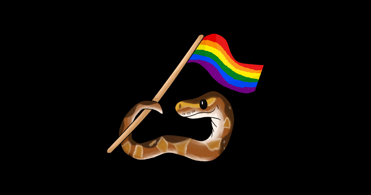 Ball Python Pride! [Normal Morph, Gay] - Ball Python - Sticker | TeePublic