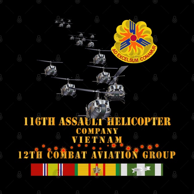116th Assault Helicopter Co w 12th CAB - w VN SVC x 300 - 116th Assault ...