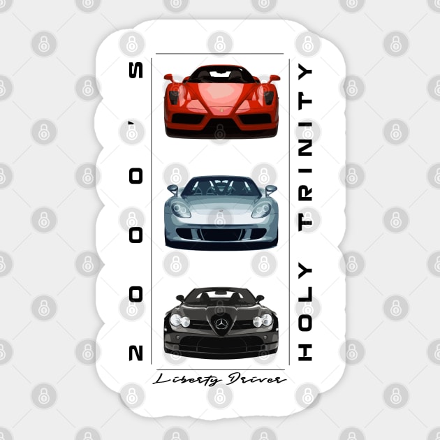 2000's Holy Trinity - Supercars - Sticker | TeePublic