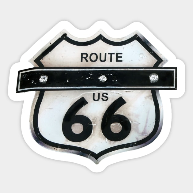 Vintage Route 66 USA America Highway Sign - Route 66 Sticker - Sticker ...