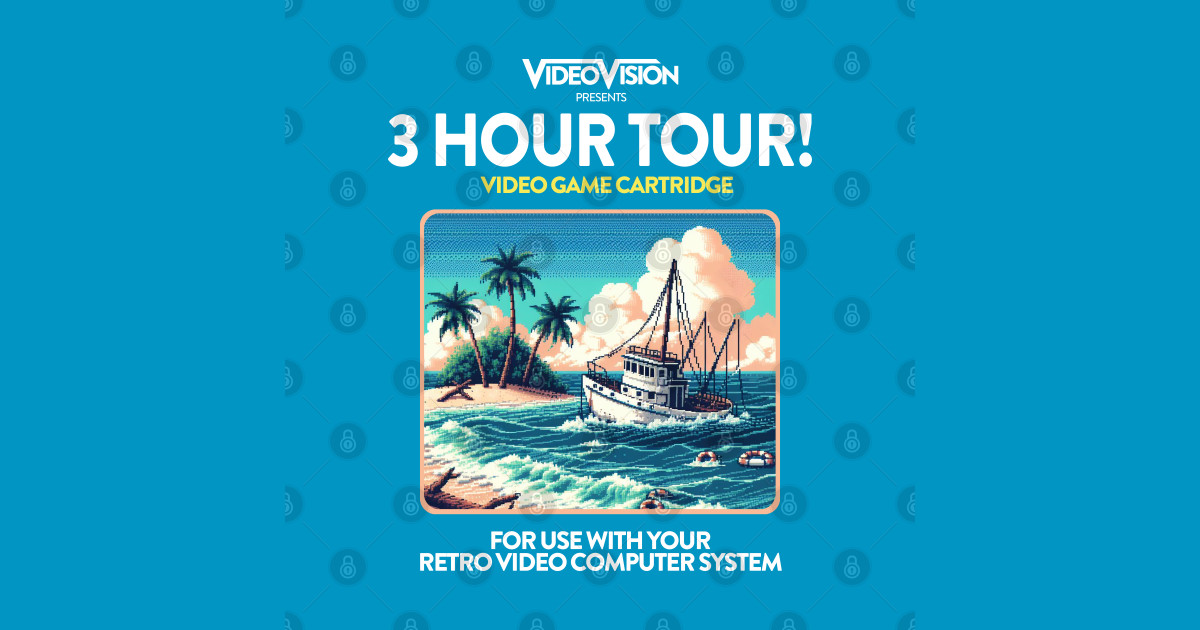 3-Hour Tour 80s Game - Gilligans Island - T-Shirt | TeePublic