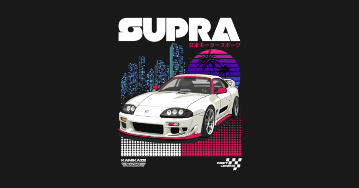 JDM Supra Retro Synthwave - Supra - T-Shirt | TeePublic