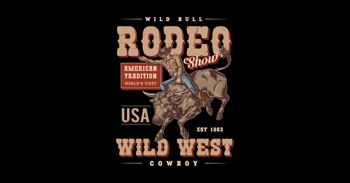 Cowboy | Rodeo | Bull Riding | Vintage | Wild West - Cowboy - Sticker ...