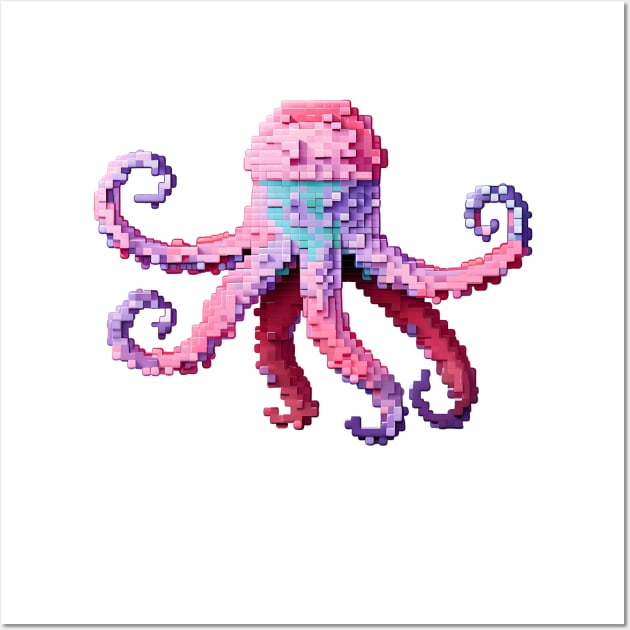 Octopus pixel art - Pixelated Octopus - Posters and Art Prints | TeePublic