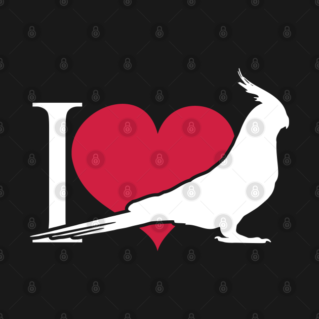 I Love my Cockatiel Heart - Birb Memes - T-Shirt | TeePublic
