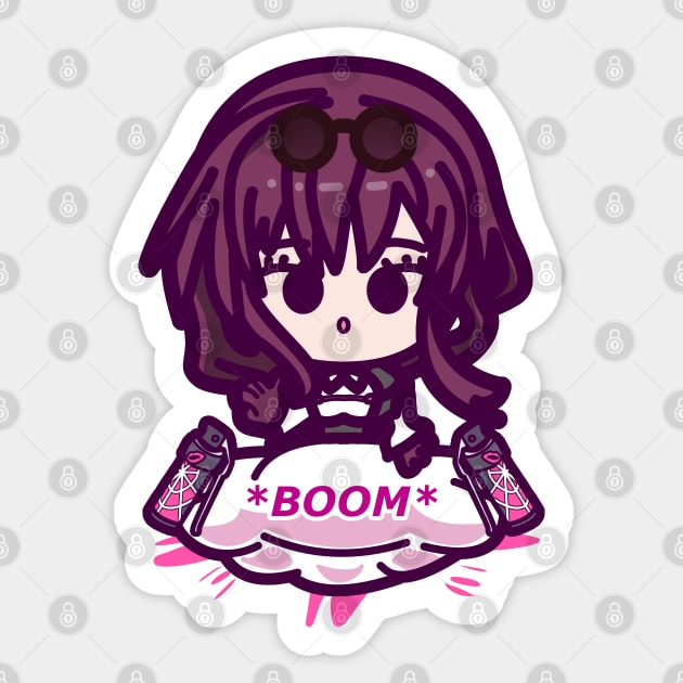 kafka (boom) | (fan-art by smoomaru) - Honkai Star Rail - Sticker ...