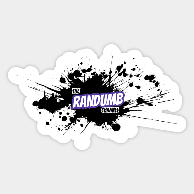 The Randumb Channel - Paint Splat Logo - Randumb - Sticker | TeePublic