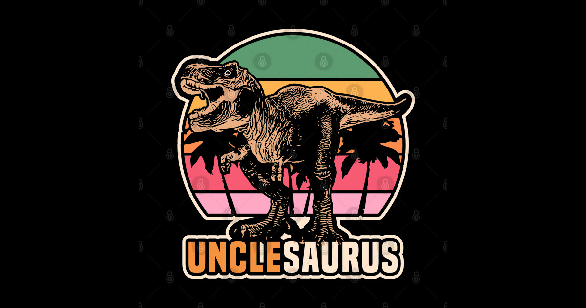 Unclesaurus T Rex Dinosaur // Vintage Style Design - Unclesaurus ...