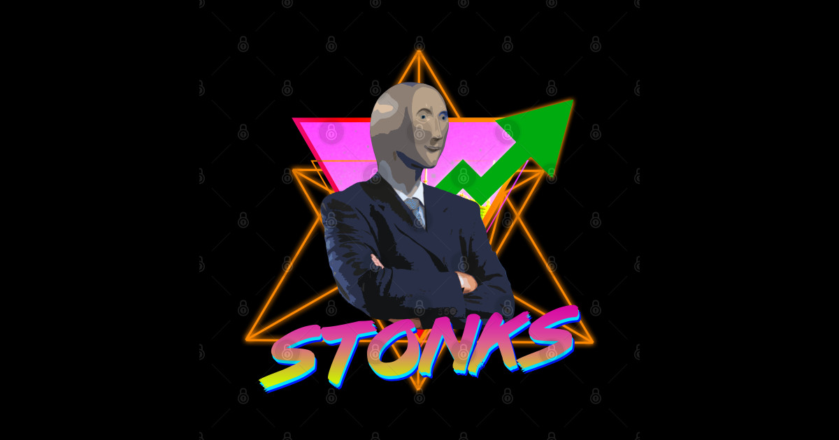 Stonks Vintage Aesthetic - Stonks - Sticker | TeePublic