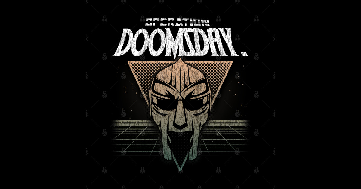 Retrowave Doom Gradient 7 - Mf Doom - Sticker | TeePublic