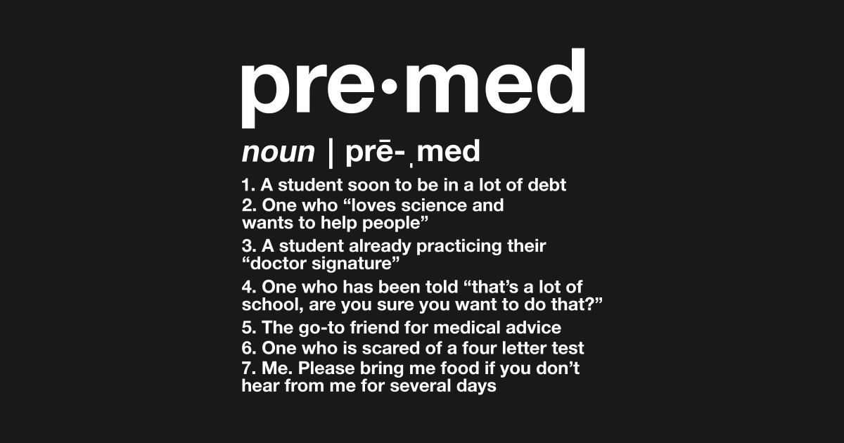 Premed Defined - Premed - Sticker | TeePublic