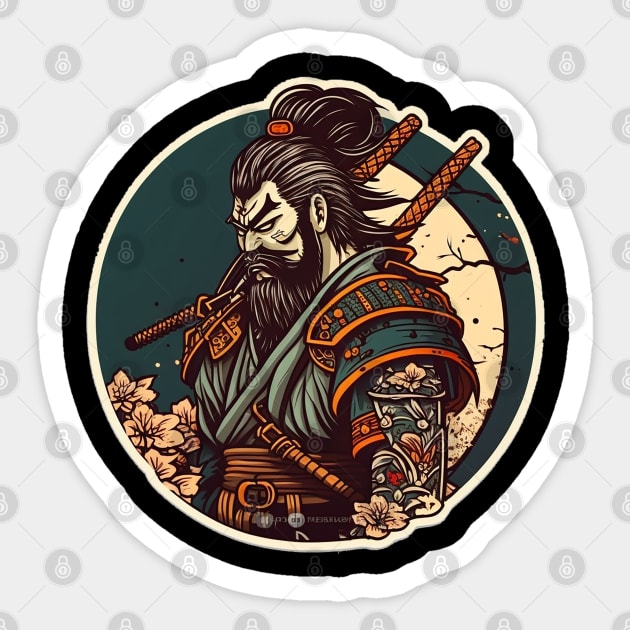 Samurai Warrior Design - Samurai Warrior Ronin Japanese - Sticker ...
