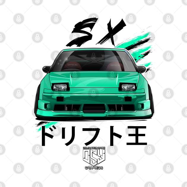 180SX S13 Drift Spec (Turquoise) [ OSY Graphics] - Jdm - T-Shirt ...