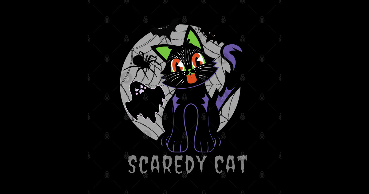 Scaredy Cat - Cats - Sticker | TeePublic