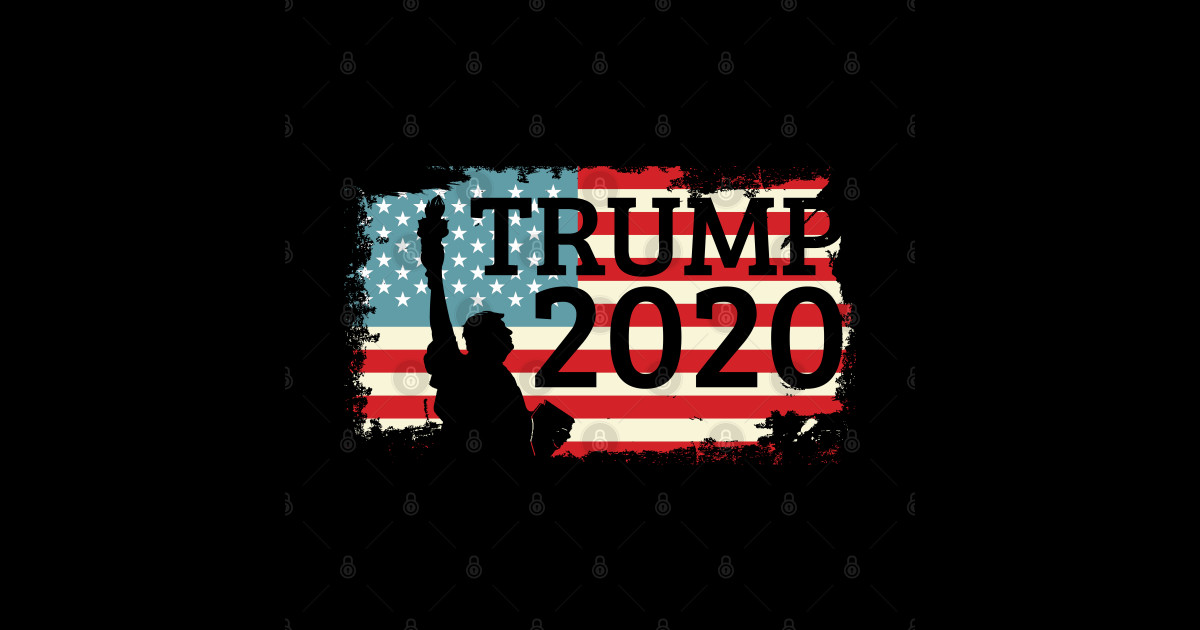 USA Flag Trump 2020 as Statue of Liberty - Trump 2020 - Posters and Art ...