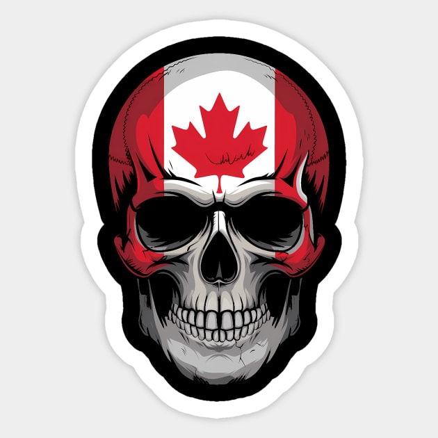 Skull with Canada Flag Skeleton Canadian Roots - Skull With Canada Flag ...