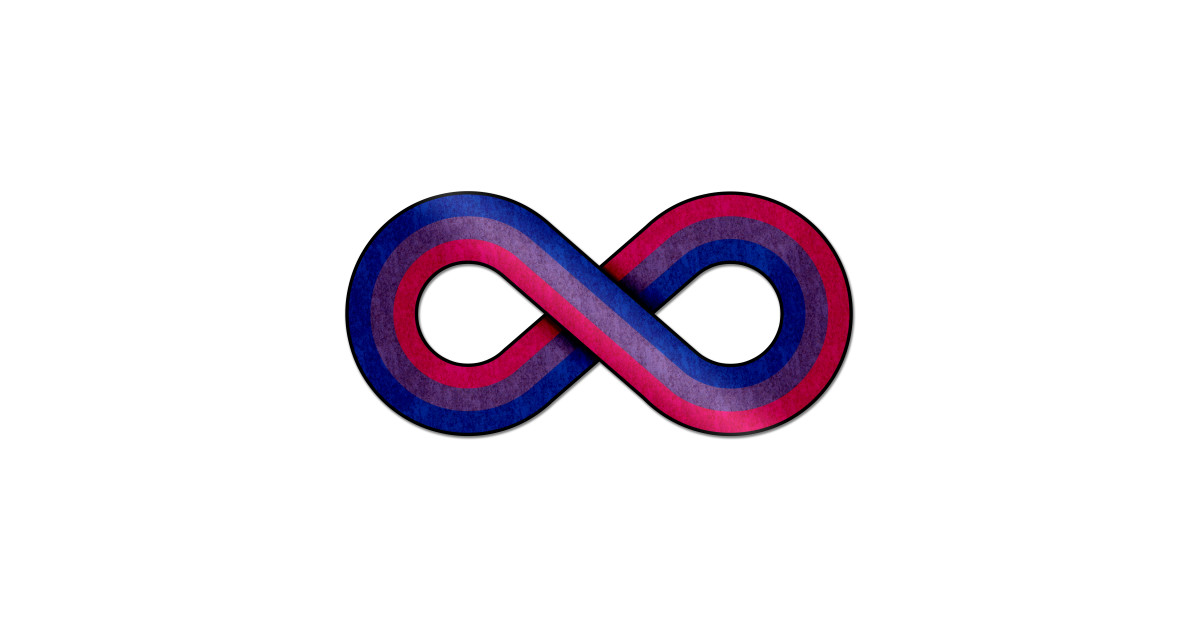 Large Infinity Vector Symbol Striped with Bisexual Pride Flag ...