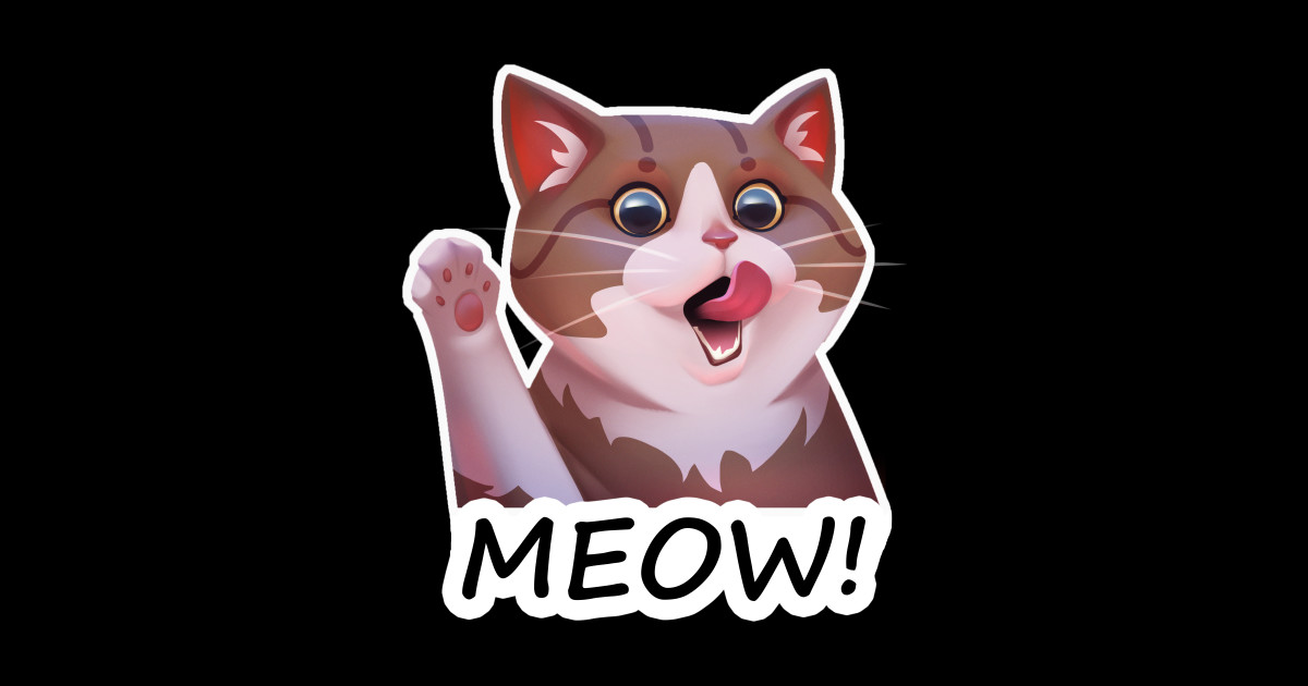 Hello Cat - Cat - Sticker | TeePublic