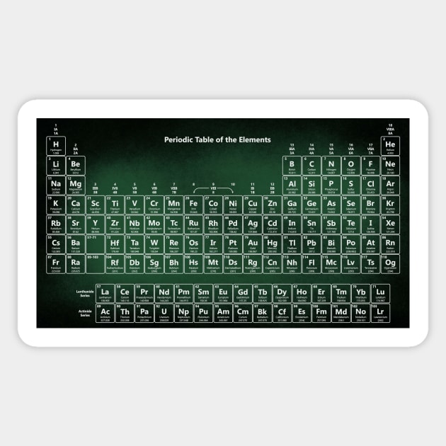 Chalkboard Periodic Table - Periodic Table - Sticker | TeePublic