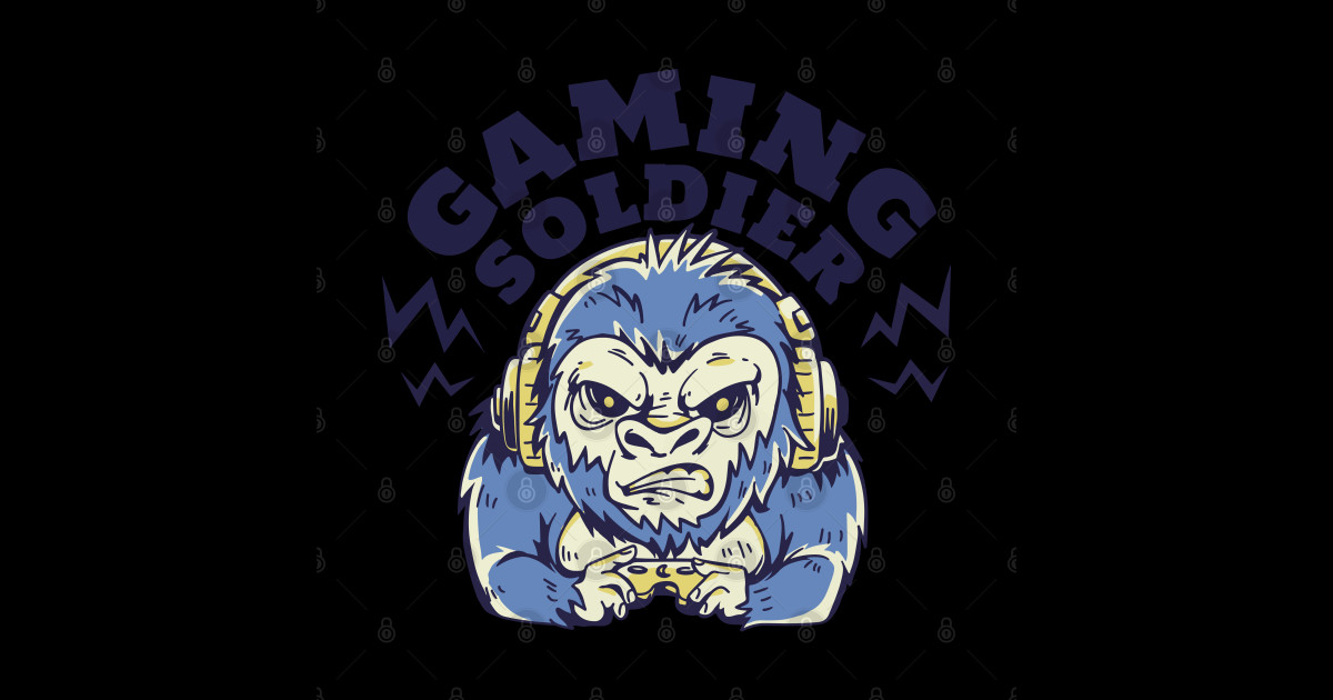 Gaming monkey - Gaming Monkey - Sticker | TeePublic
