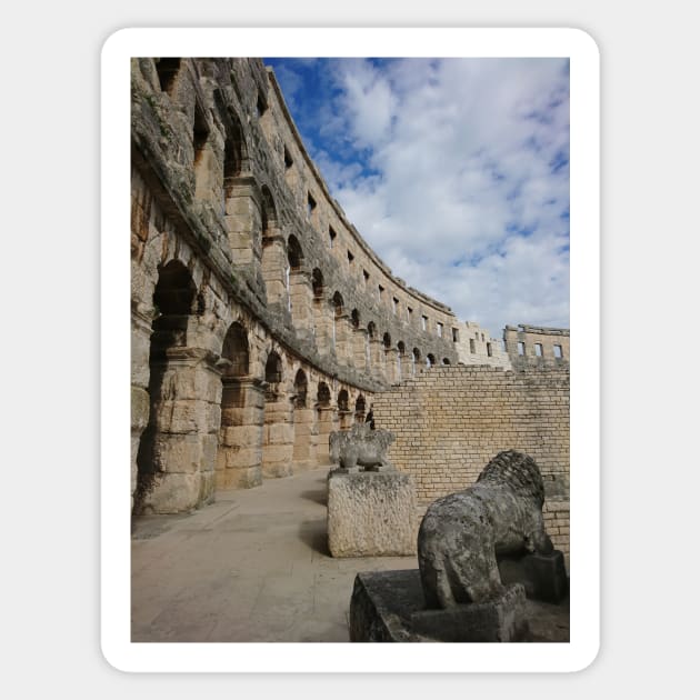 Pula Amphitheatre, Croatia - Croatia - Sticker | TeePublic
