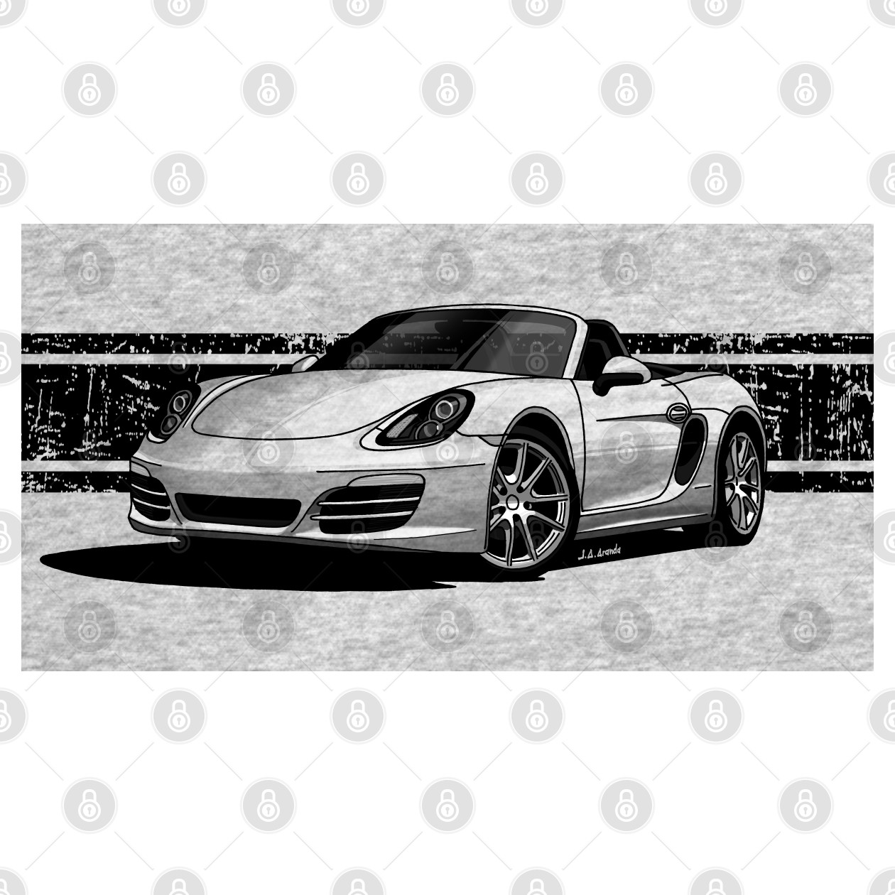 German roadster with boxer engine - Porsche Boxster - T-Shirt | TeePublic