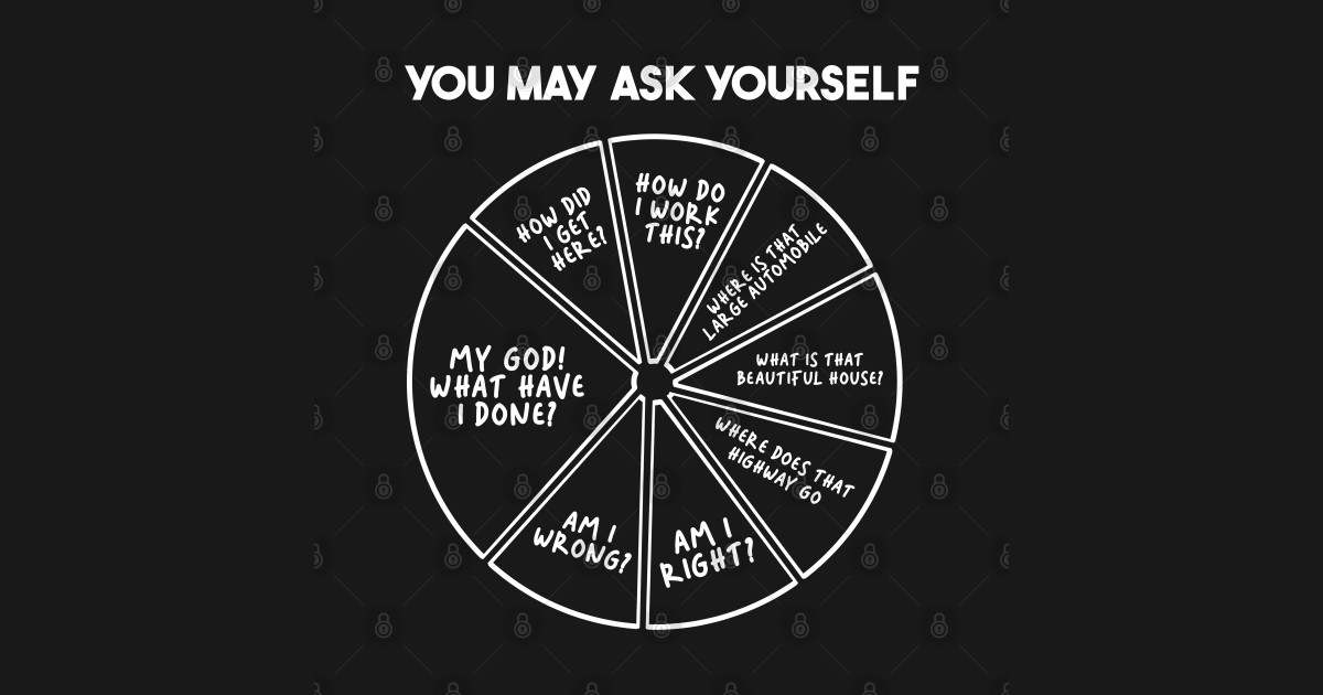 You May Ask Yourself - Talking Heads - T-Shirt | TeePublic