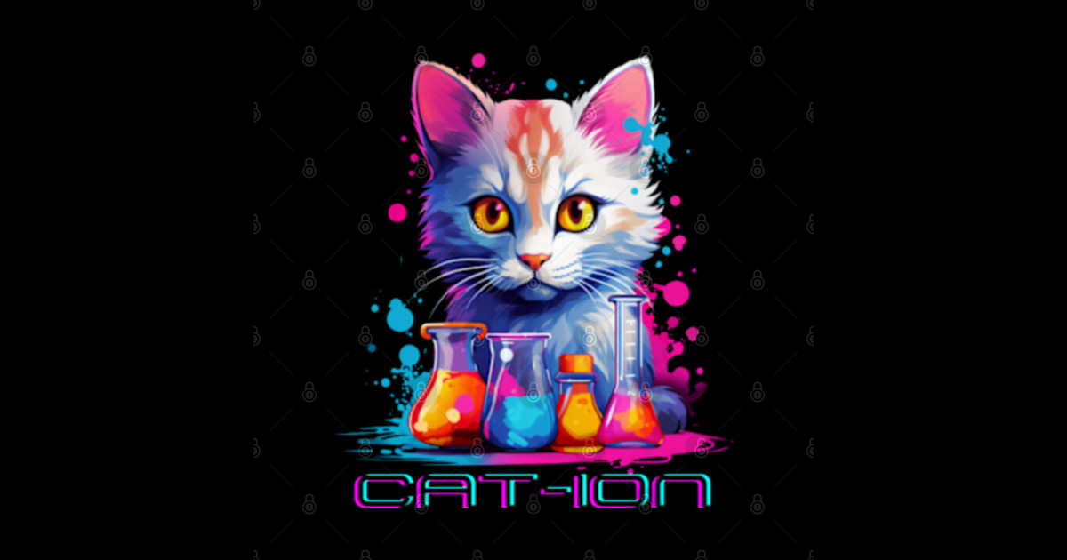 Chemist cat wpap, cation, chemistry, laboratory, kitty in lab ...