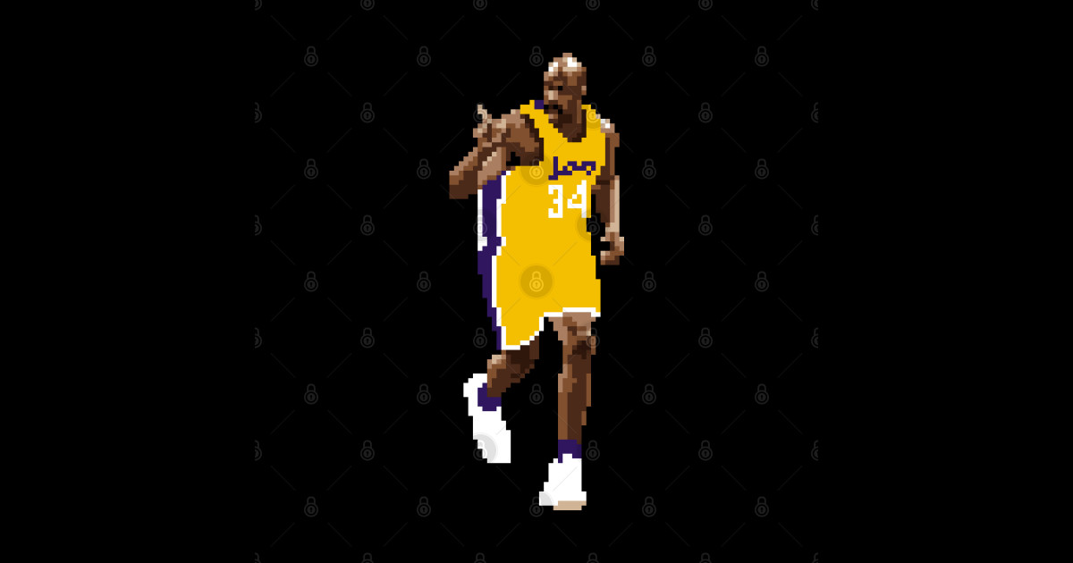 Shaquille O'Neal Pixel Finger - Shaquille O Neal - Sticker | TeePublic