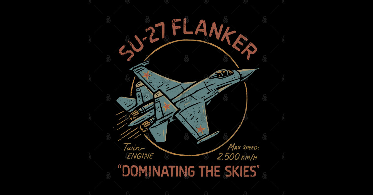 SU 27 - Flanker - Su27 - Sticker | TeePublic