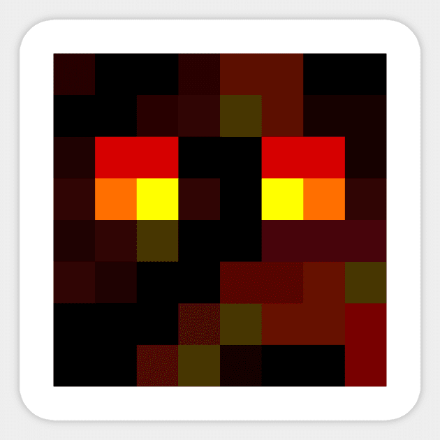 MAGMA CUBE FACE - Minecraft - Sticker | TeePublic