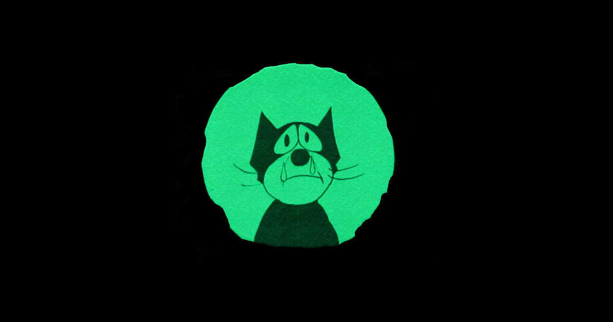 Green Crying Felix Felix The Cat Sticker Teepublic