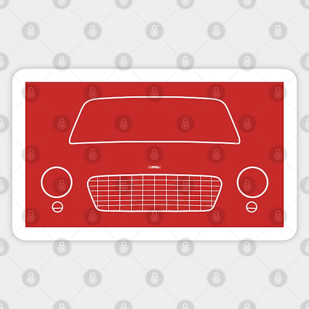 Gilbern Invader 1960s classic car white outline - Gilbern - Sticker ...