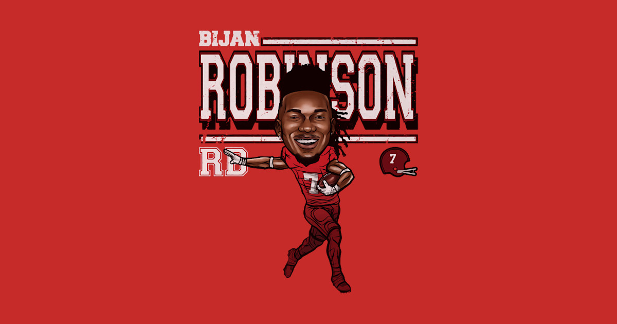 Bijan Robinson Atlanta Cartoon - Bijan Robinson - T-Shirt | TeePublic