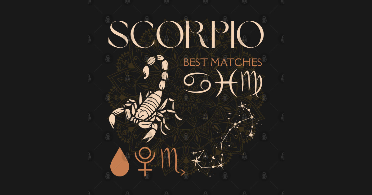 Scorpio Horoscope Sign Celestial Zodiac Art - Scorpio - T-Shirt | TeePublic