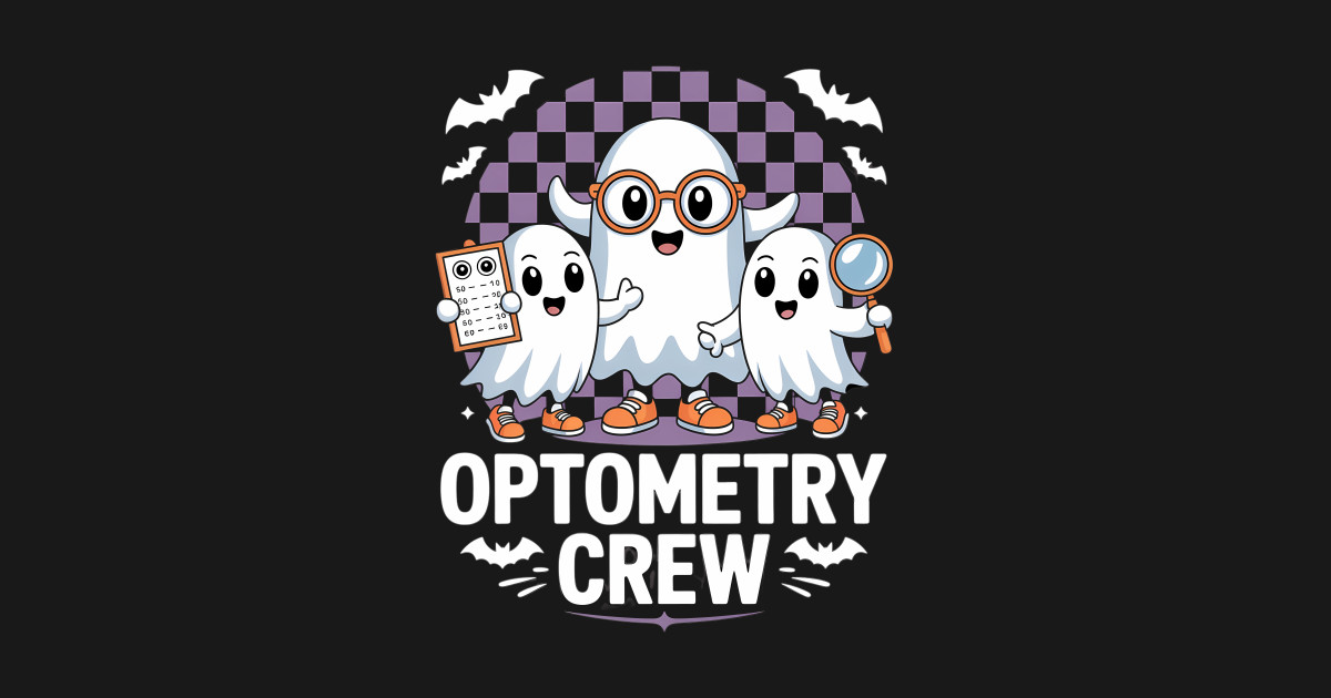 Optometry Crew Optometrist Eye Spooky Ghost Halloween - Ghost Halloween ...
