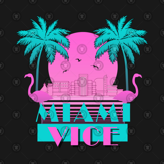 Miami Vice Palm - Miami Vice - T-Shirt | TeePublic